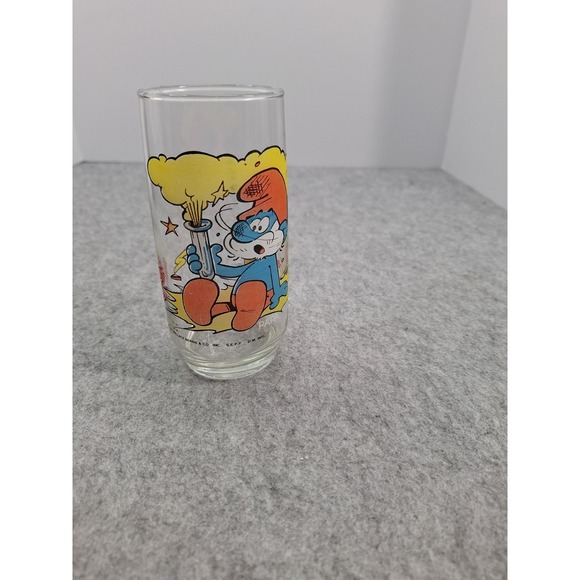 Peyo | Art | Vintage 982 Peyo Papa Smurf Drinking Glass | Poshmark